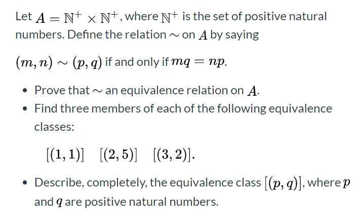 Solved Let A = N+ x N+, where N+ is the set of positive | Chegg.com