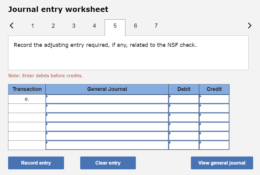 Solved Journal entry worksheet Record the adjusting entry | Chegg.com