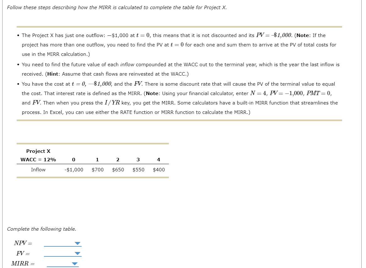 Solved Video transcript: Modified internal rate of return. | Chegg.com