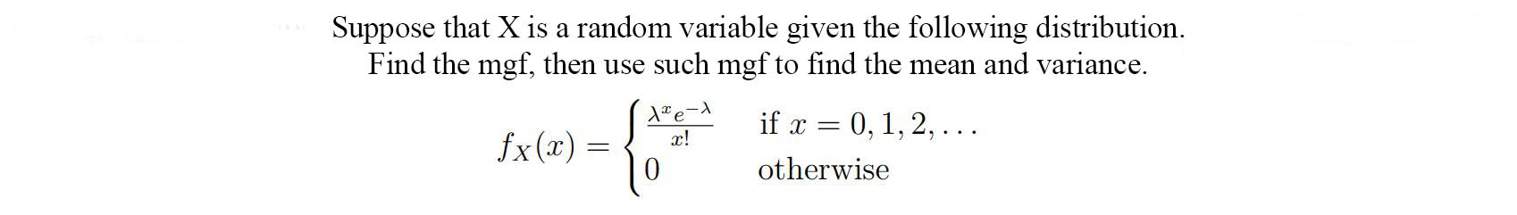 Solved Suppose that X is a random variable given the | Chegg.com