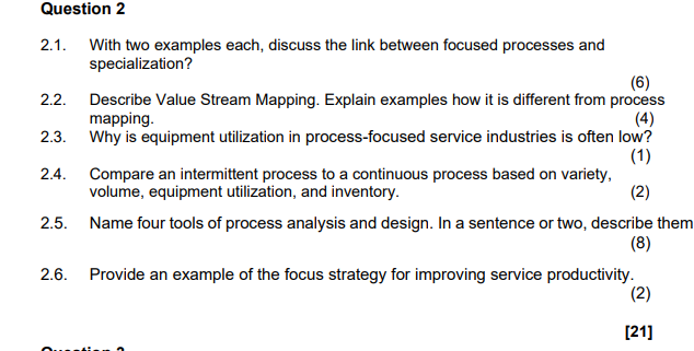 Solved Question 2 2.1. With two examples each, discuss the | Chegg.com