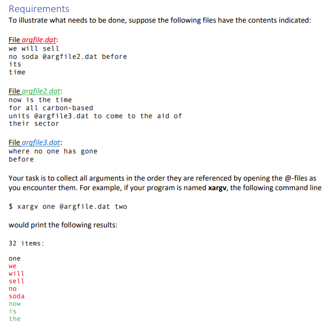 Requirements To illustrate what needs to be done, | Chegg.com