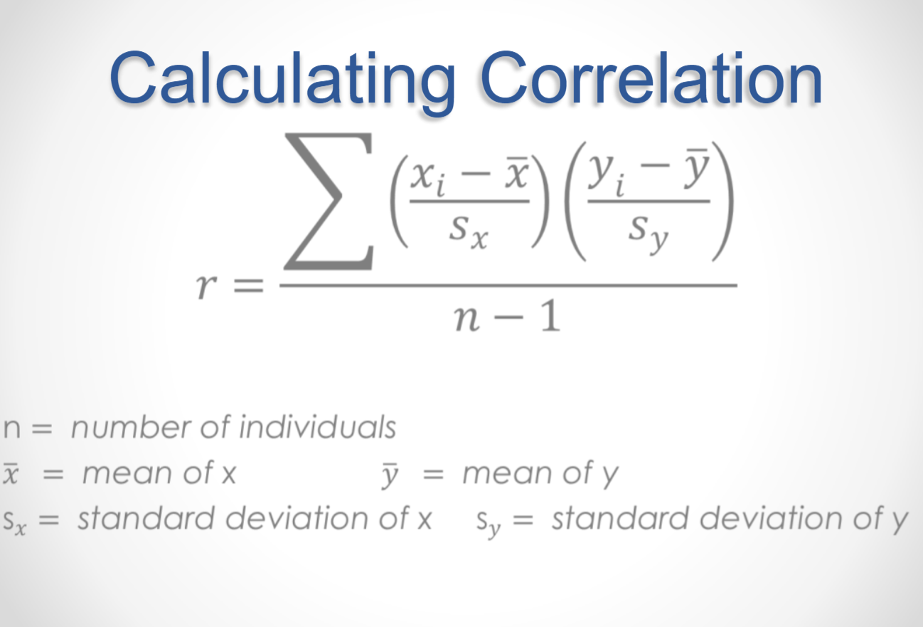 Correlation Formula