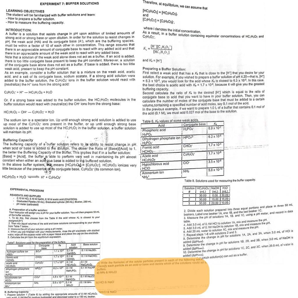 LEARNING OBJECTIVES [HC2H3O2]=[HC2H3O2], - How to | Chegg.com