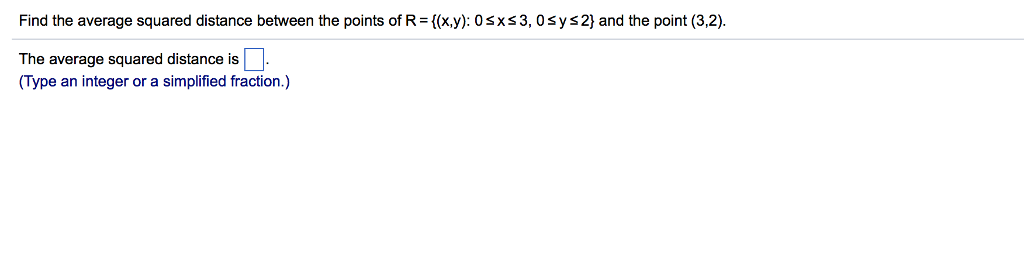 Solved Find the average squared distance between the points | Chegg.com