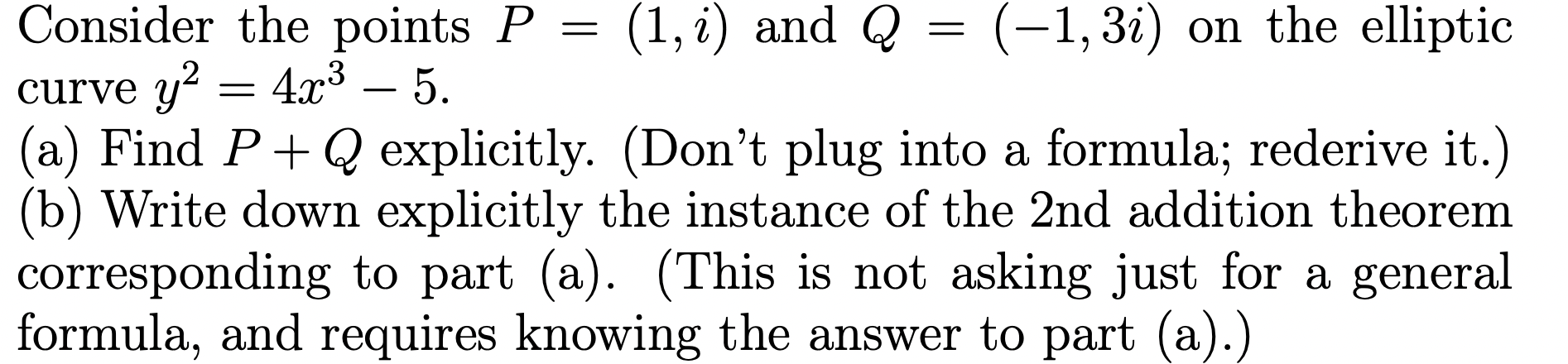 Solved Consider the points P=(1,i) and Q=(−1,3i) on the | Chegg.com