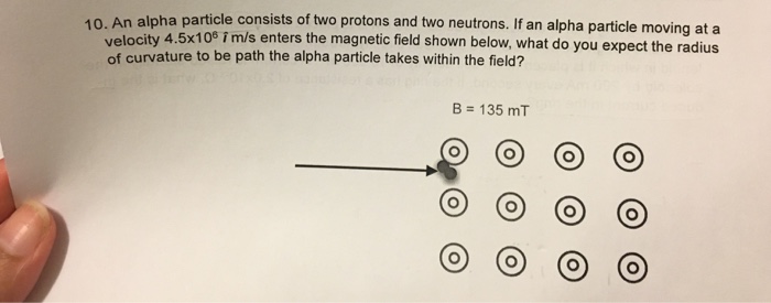 Solved An alpha particle consists of two protons and two | Chegg.com