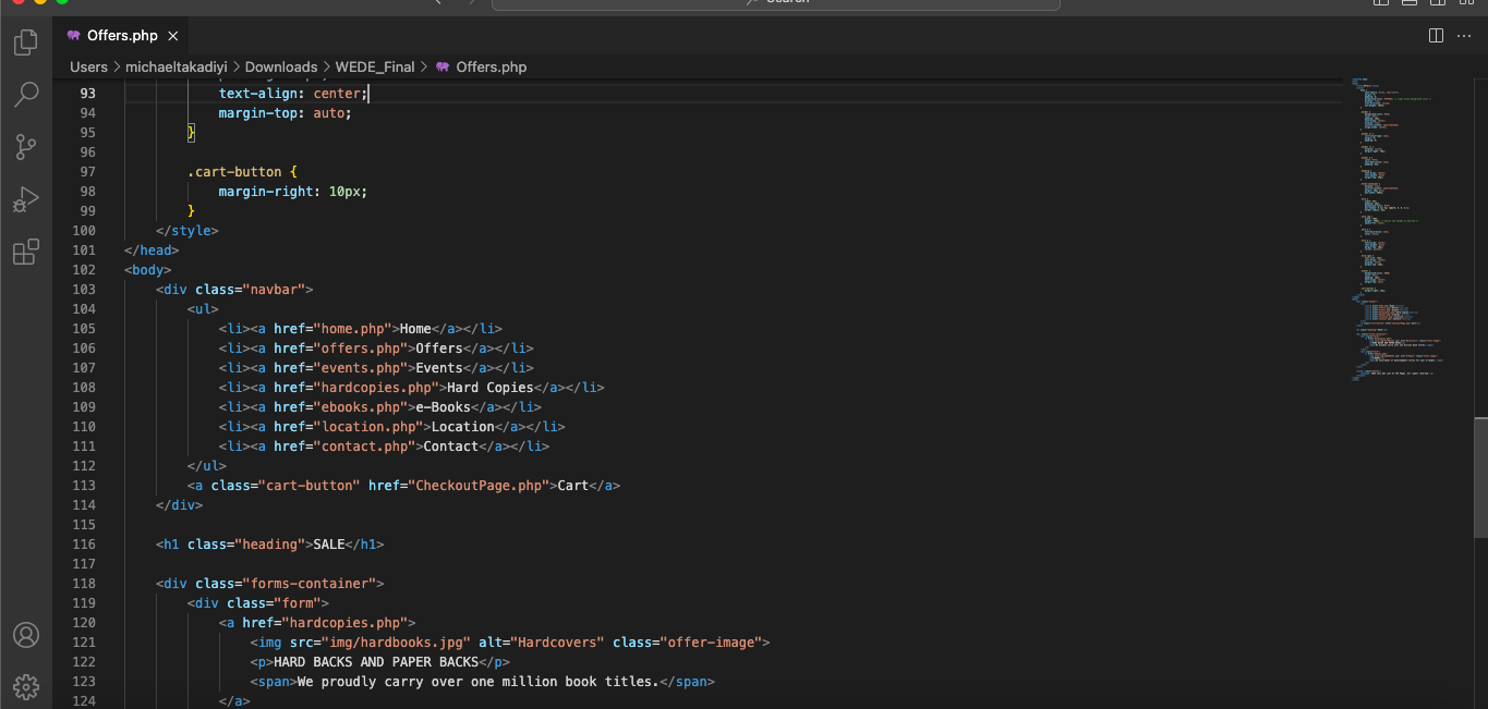This is my code for a website for online book store | Chegg.com