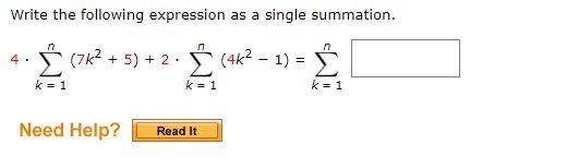 Solved Write the following expression as a single summation. | Chegg.com