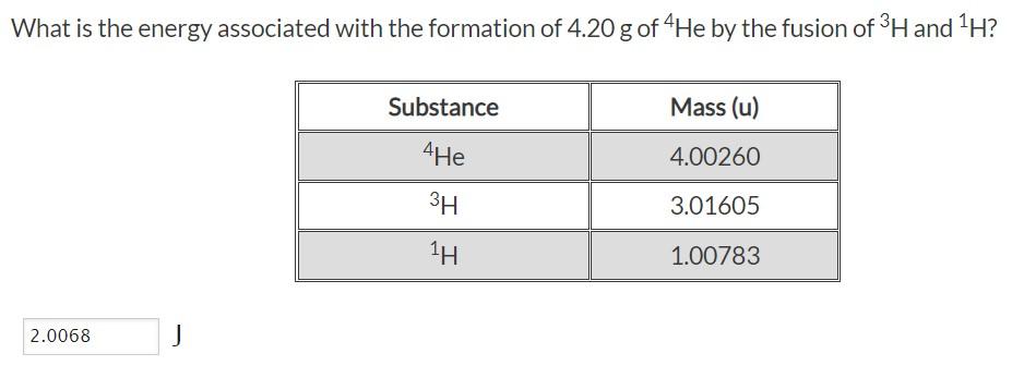 Solved What is the energy associated with the formation of | Chegg.com
