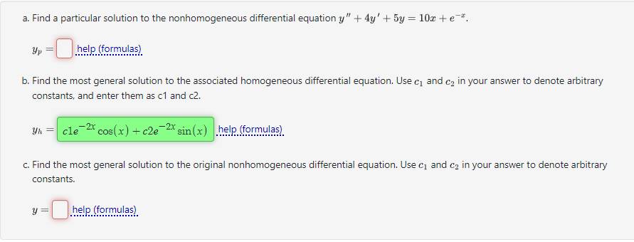 Solved Find a particular solution to the nonhomogeneous | Chegg.com