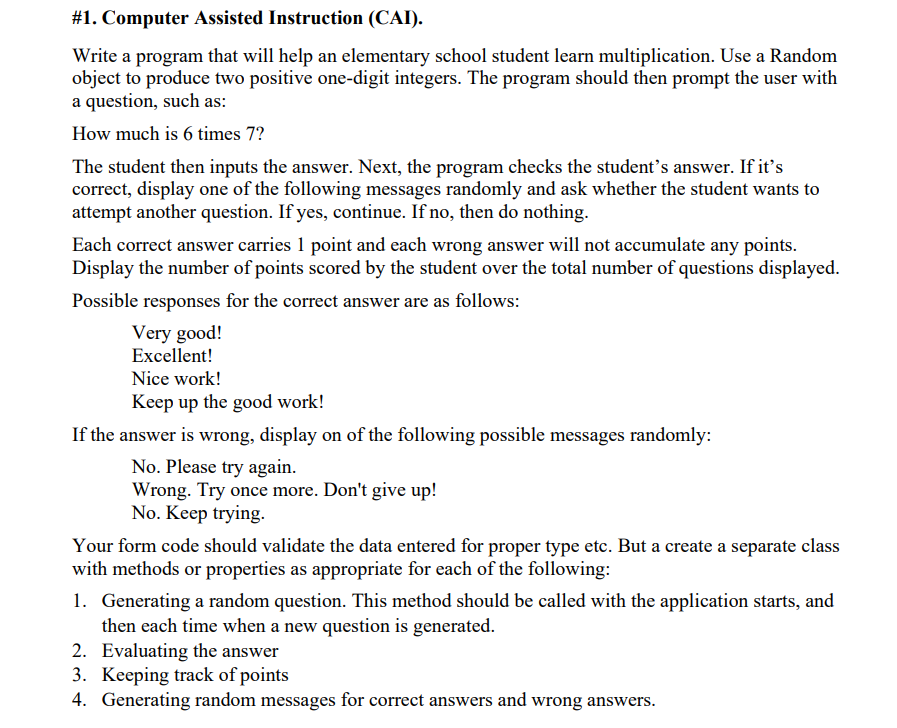 Solved Write a program that will help an elementary school | Chegg.com