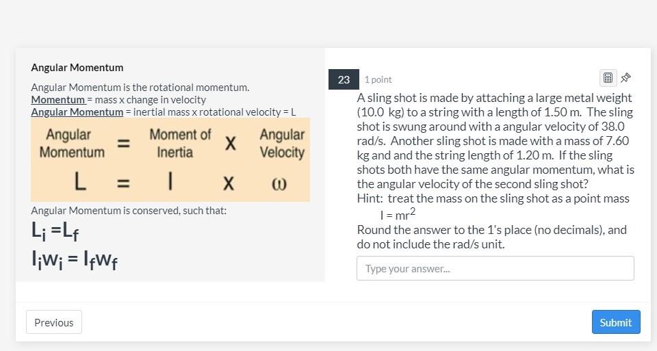 Solved Angular Momentum Angular Momentum is the rotational | Chegg.com