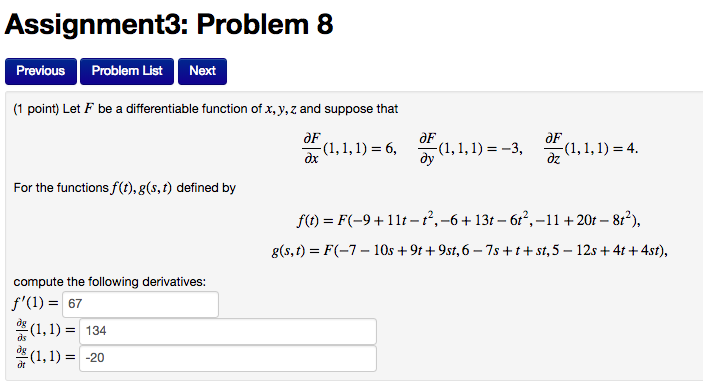 Solved Assignment3: Problem 8 Previous Problem List Next (1 | Chegg.com