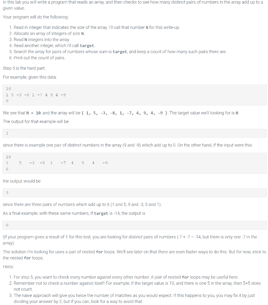 Solved write a JAVA program that reads an array, and then | Chegg.com