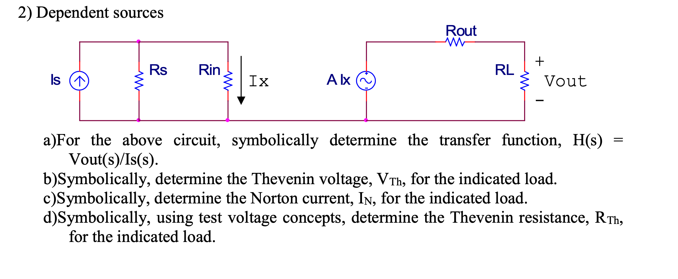 Solved 2) Nenondant conrrac a)For the above circuit, | Chegg.com