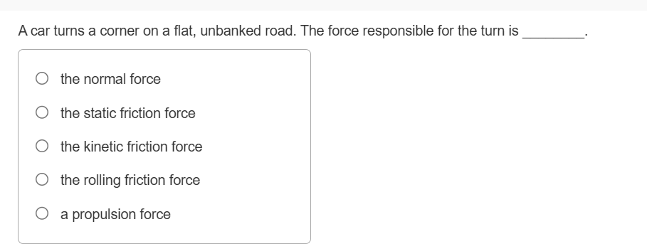 Solved A car turns a corner on a flat, unbanked road. The | Chegg.com