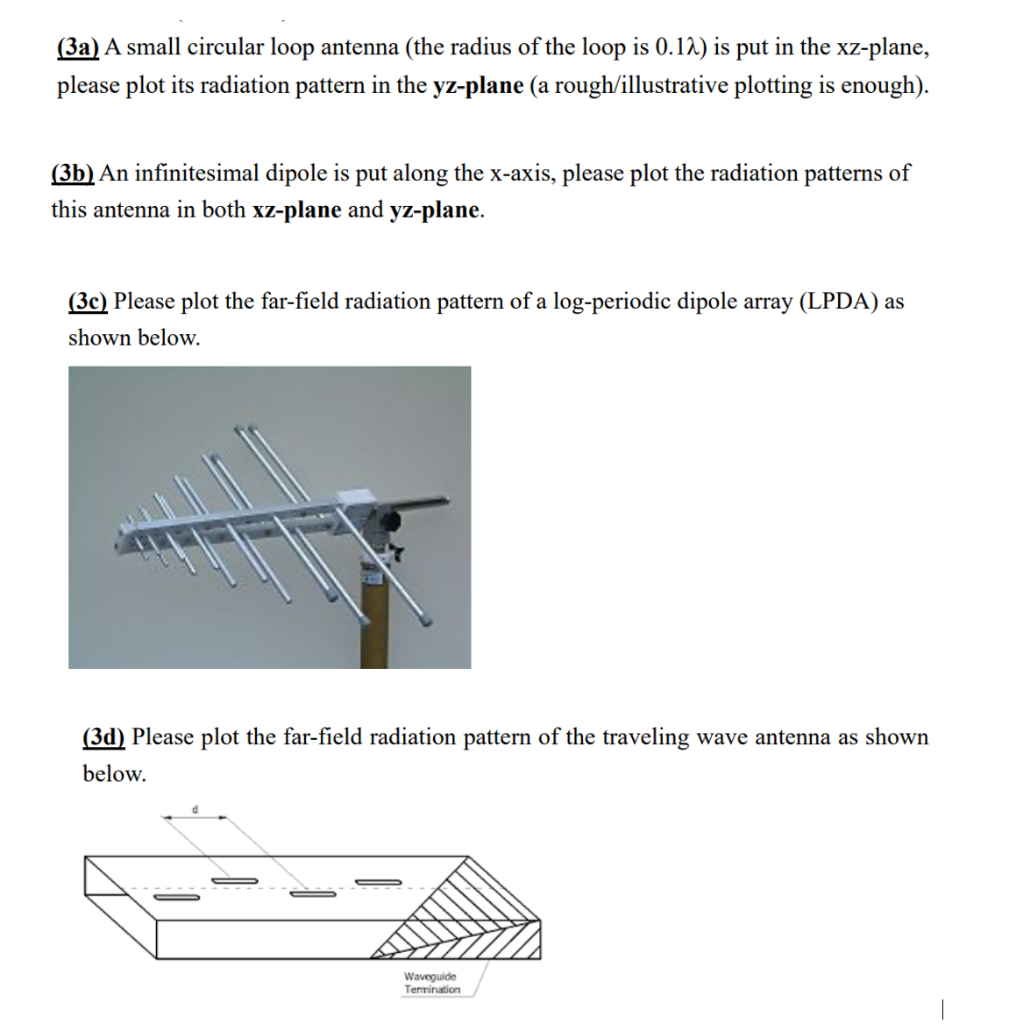 Solved (3a) A small circular loop antenna (the radius of the | Chegg.com