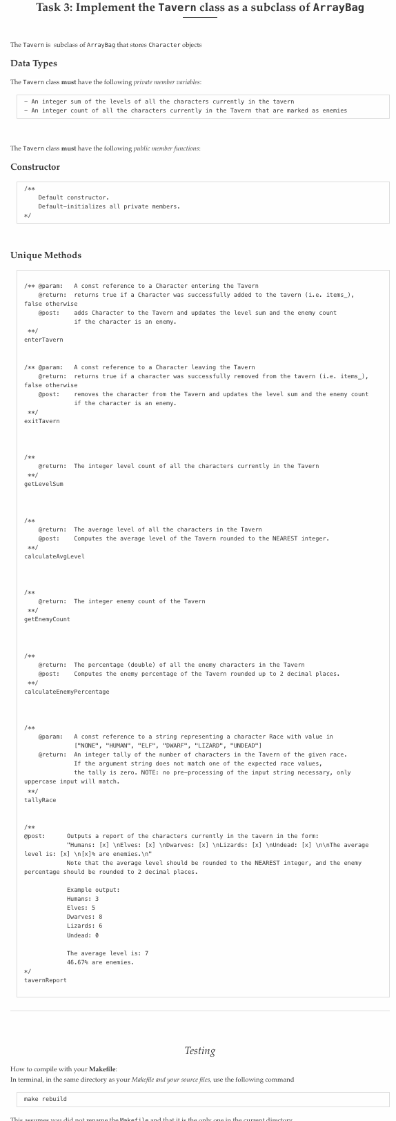 Solved please use c++ and, read through the whole | Chegg.com