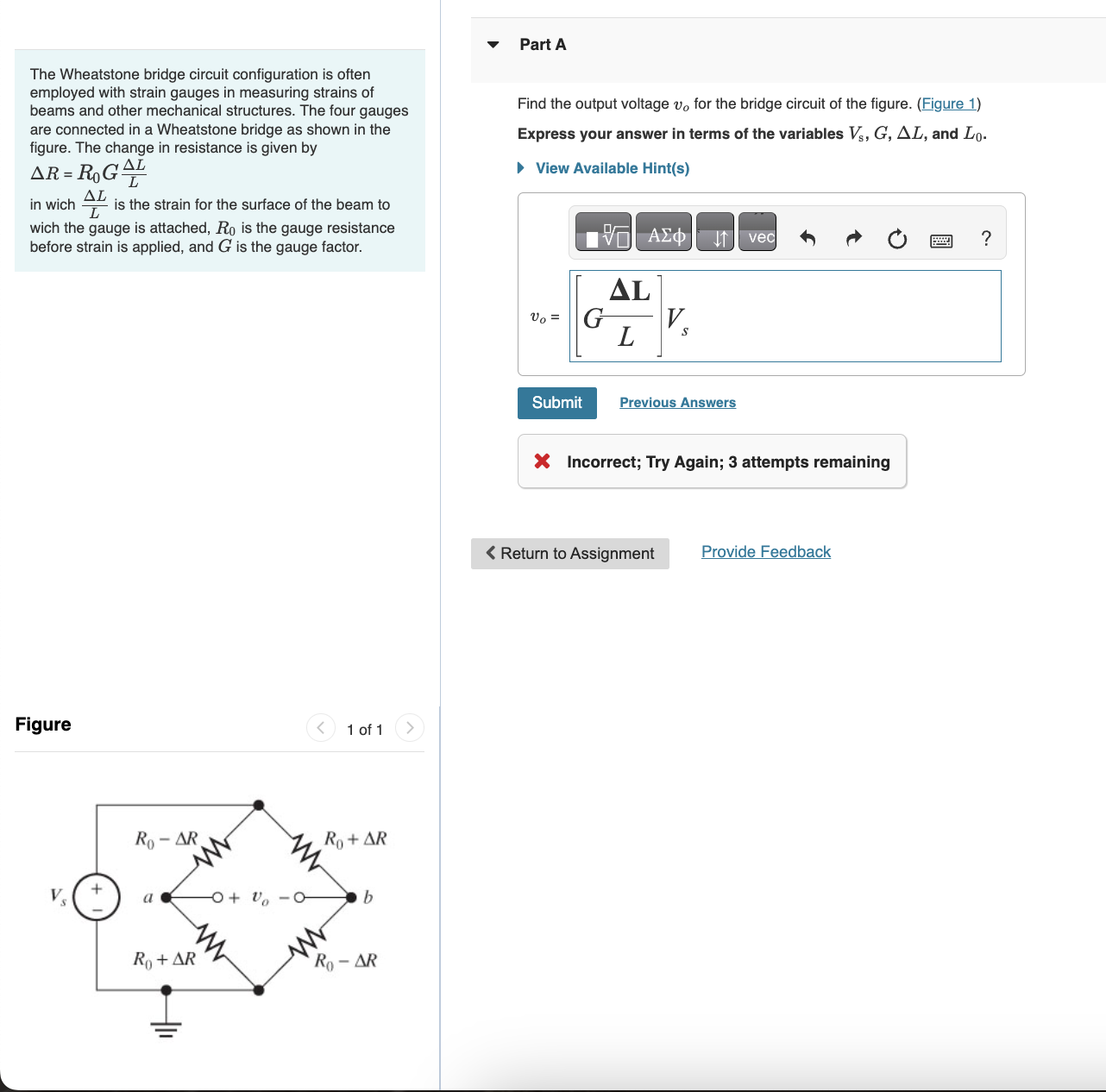Solved Part AThe Wheatstone bridge circuit configuration is | Chegg.com