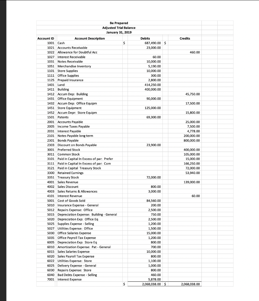 Solved ACCOUNTING 112-401 Required #1 Using Be Prepared, | Chegg.com