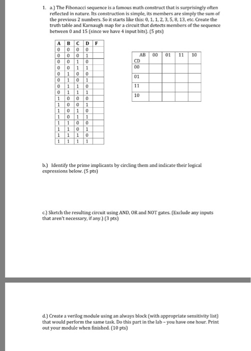 Solved 1. a.) The Fibonacci sequence is a famous math | Chegg.com