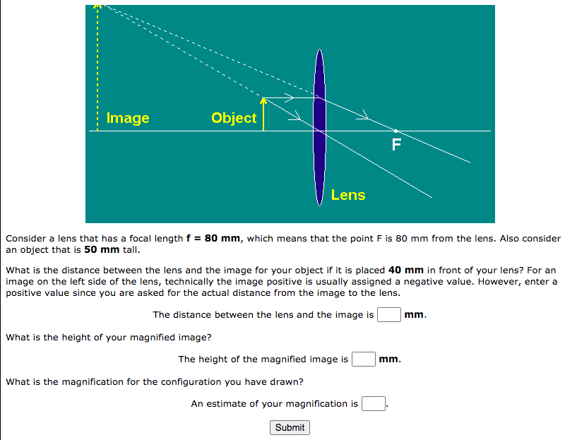 Solved Image Object F. Lens Consider a lens that has a focal | Chegg.com