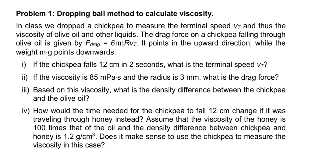 Solved Problem 1: Dropping ball method to calculate | Chegg.com