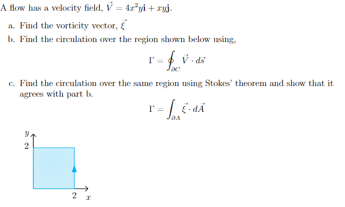 Solved A flow has a velocity field, V=4x2yi+xyj a. Find the | Chegg.com