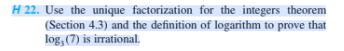 Solved 22. Use the unique factorization for the integers | Chegg.com