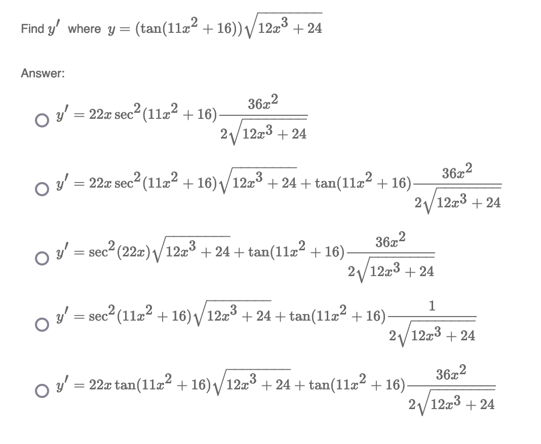 Solved y′ where y=x+log17x13−e13x ver: | Chegg.com