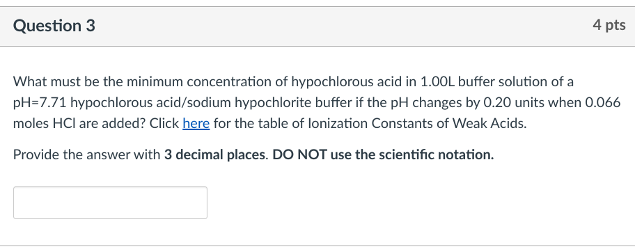 Solved What must be the minimum concentration of | Chegg.com