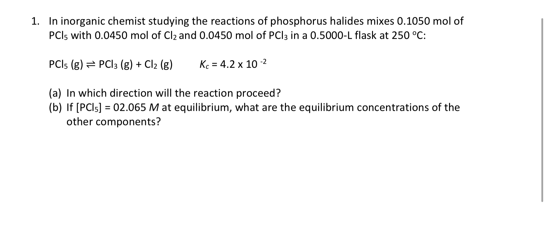 Solved In inorganic chemist studying the reactions of | Chegg.com