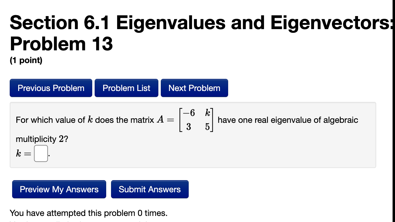 Solved Find the eigenvalues li