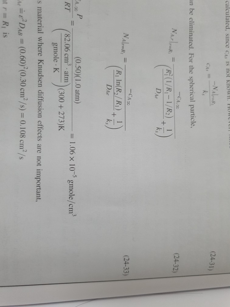 Solved 454 Chapter 24 Steady State Molecular Diffusion 9426