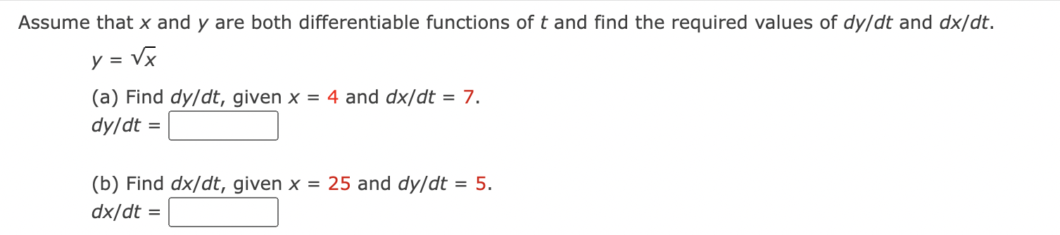 Solved Assume that x and y are both differentiable functions | Chegg.com