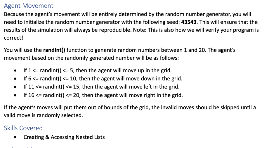 Solved Program 1: random_walk.py An agent-based model is a | Chegg.com
