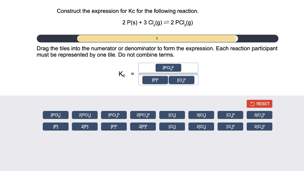 Solved Construct the expression for Kc for the following | Chegg.com