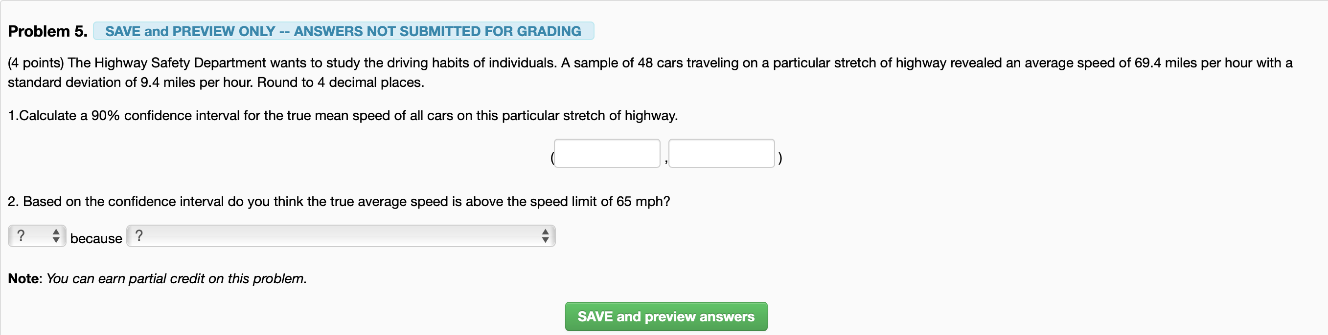 Solved Problem 5. SAVE and PREVIEW ONLY ANSWERS NOT | Chegg.com