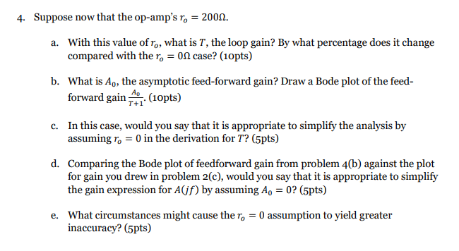 𝑇 is the loop gain as measured by the “Return Ratio” | Chegg.com