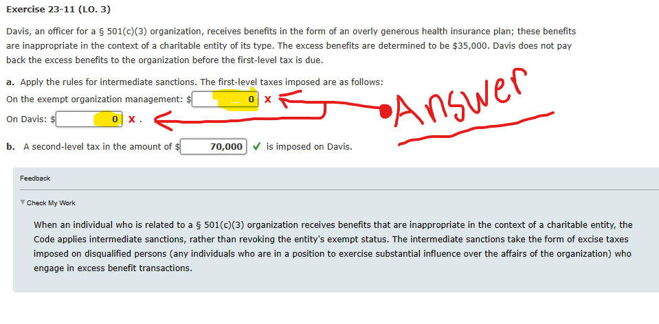 Solved Davis, an officer for a $501 (c)(3) organization, | Chegg.com