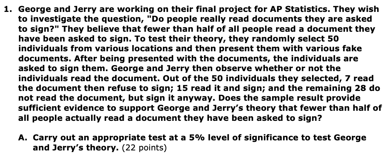 Solved George and Jerry are working on their final project | Chegg.com