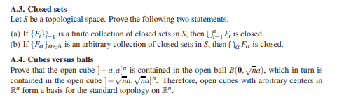 Solved A.3. Closed sets Let S be a topological space. Prove | Chegg.com