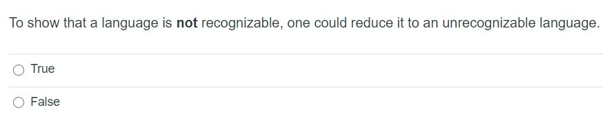 Solved To show that a language is not recognizable, one | Chegg.com