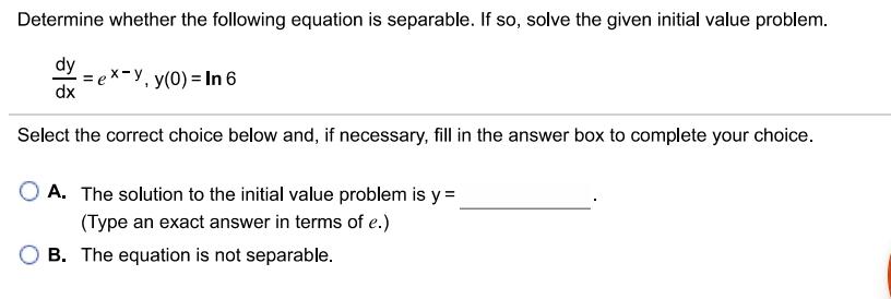 Solved Determine whether the following equation is | Chegg.com
