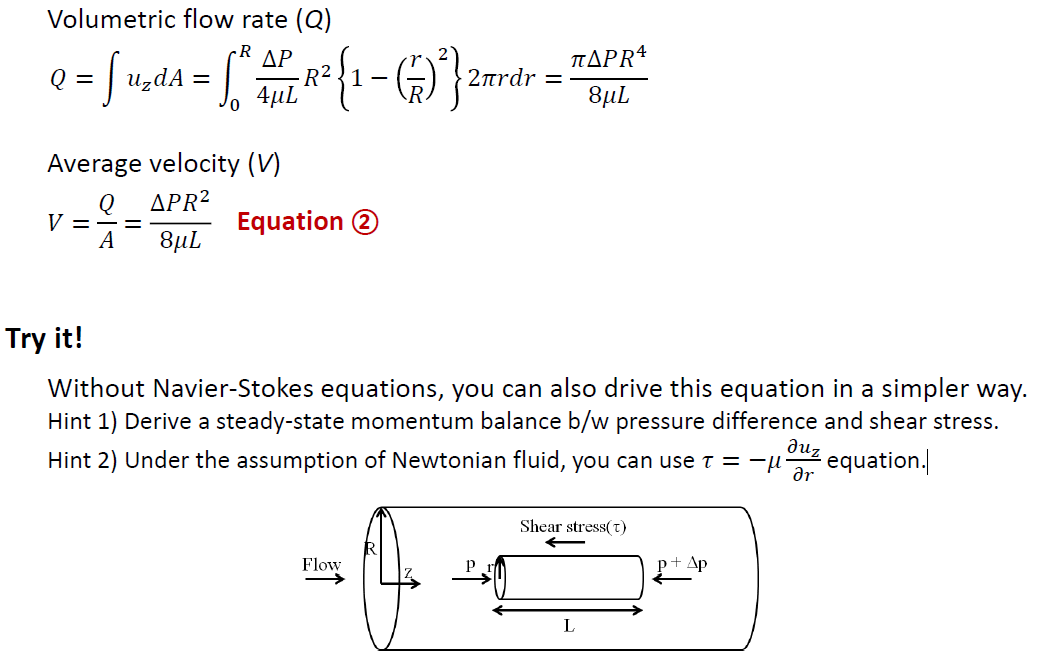 Solved Volumetric flow rate (Q) R AP Q R2 4uL TAPR4 2rrdr = | Chegg.com