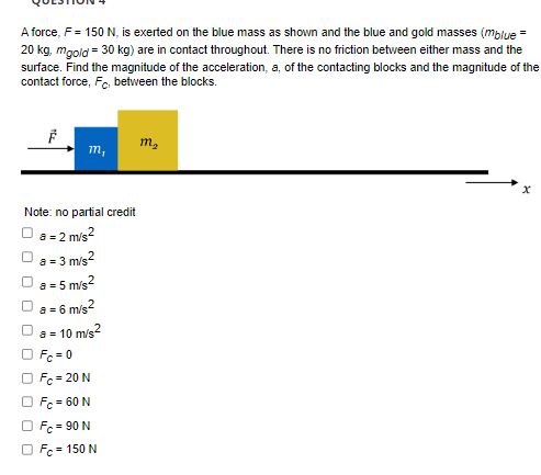 Solved The gravitational force is an attractive force acting | Chegg.com
