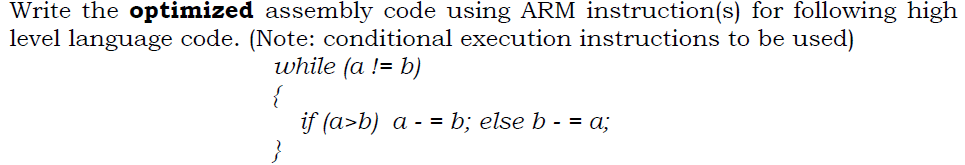 Solved Write the optimized assembly code using ARM | Chegg.com