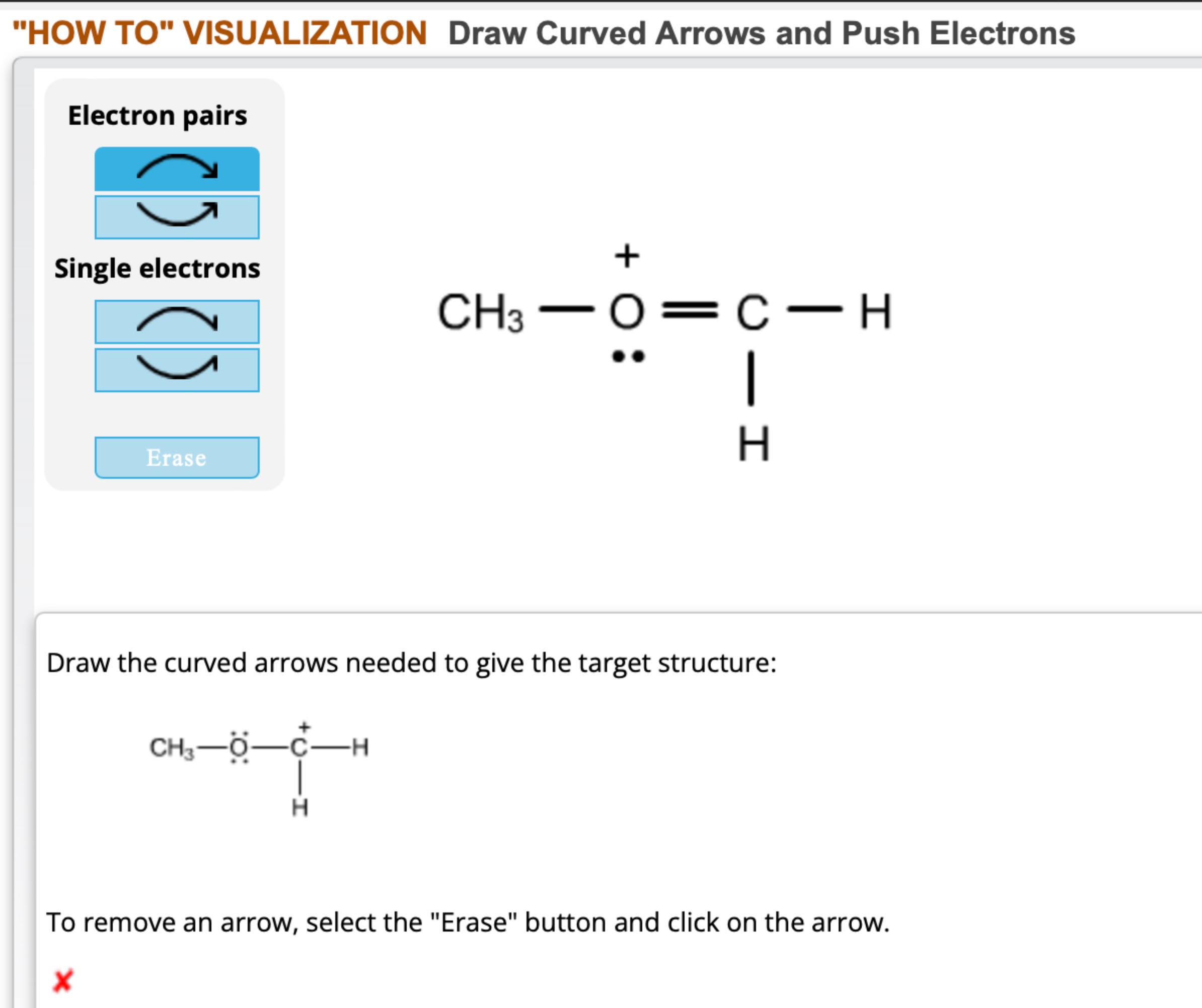 Solved "HOW TO" ﻿VISUALIZATION Draw Curved Arrows and Push | Chegg.com