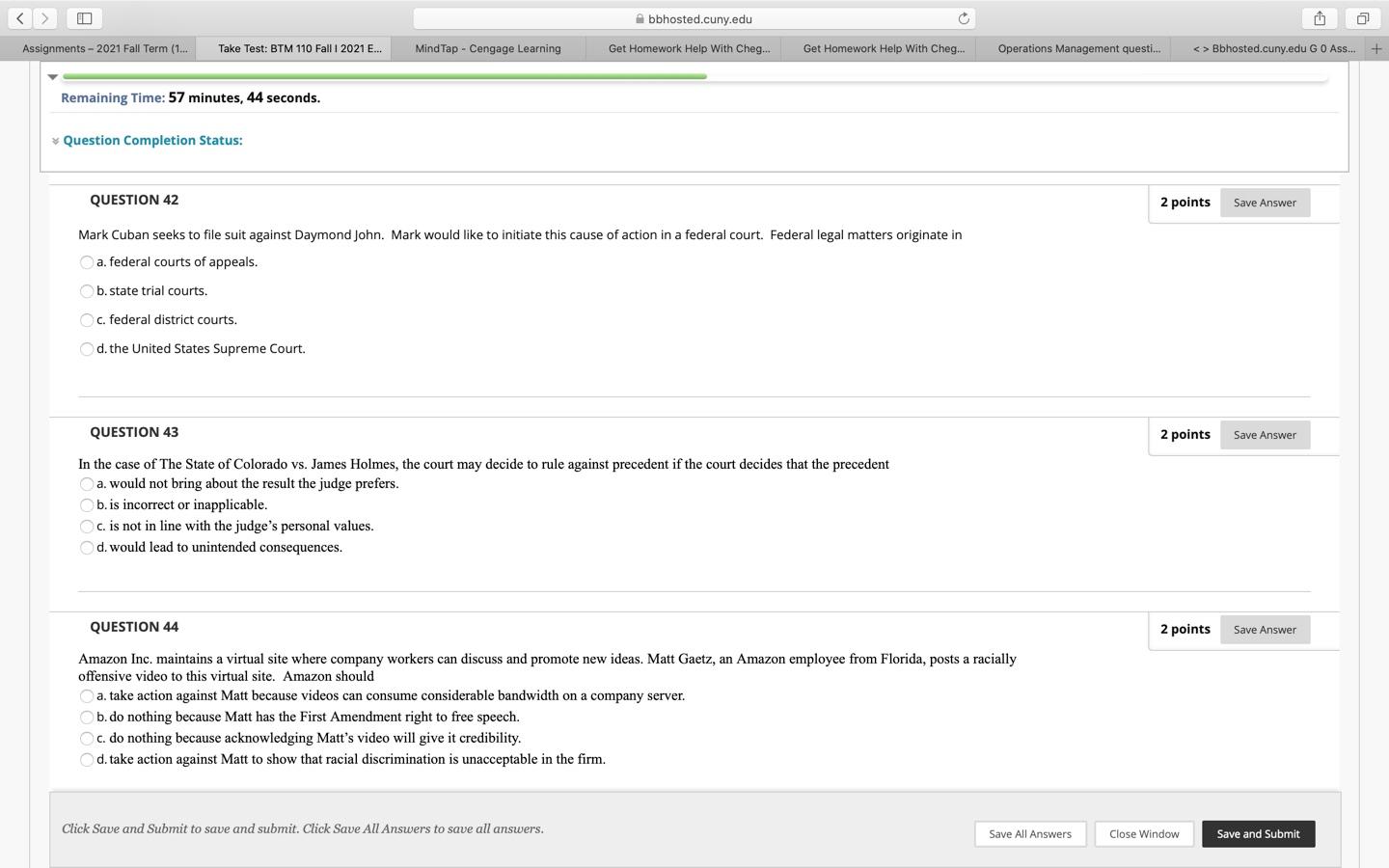 Solved bbhosted.cuny.edu o B Assignments - 2021 Fall Term | Chegg.com